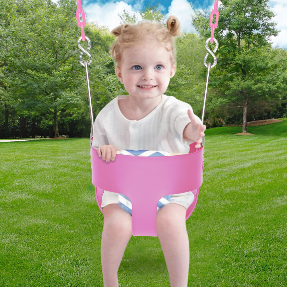 Toddler Kids Swing, High Back Full Bucket Toddler Swing Seat, Outdoor ...