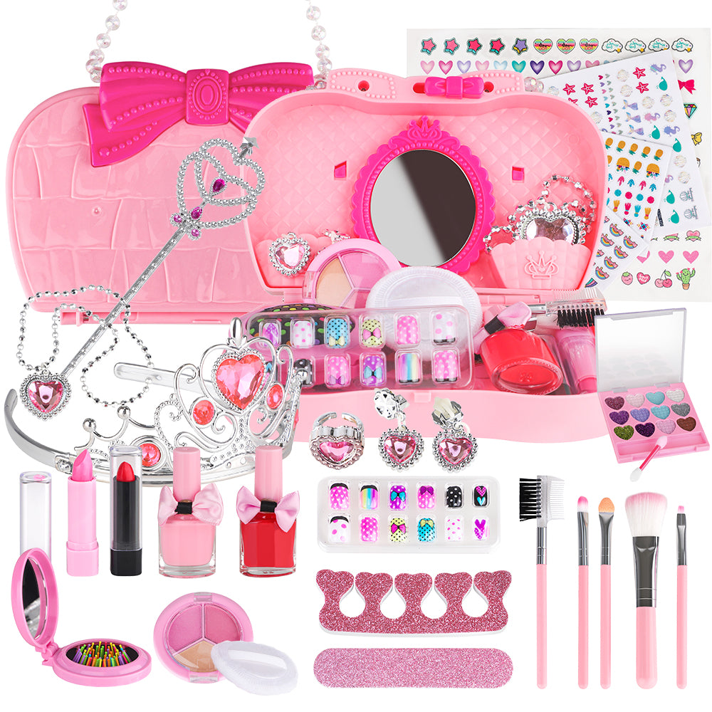 iRerts 26 Pcs Girls Makeup Set, Kids Makeup Kit for Girls with Cosmeti